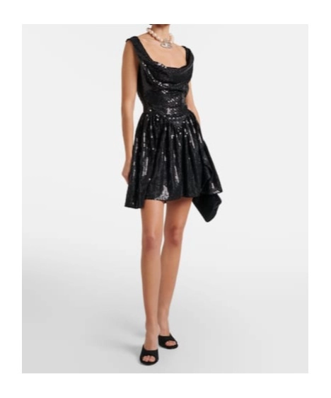 VIVIENNE WESTWOOD Mini Sequined Draped Corset Dress