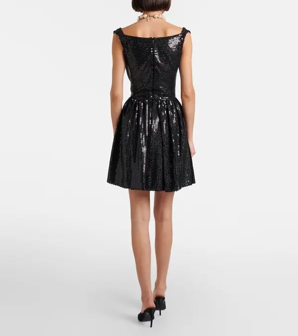 VIVIENNE WESTWOOD Mini Sequined Draped Corset Dress