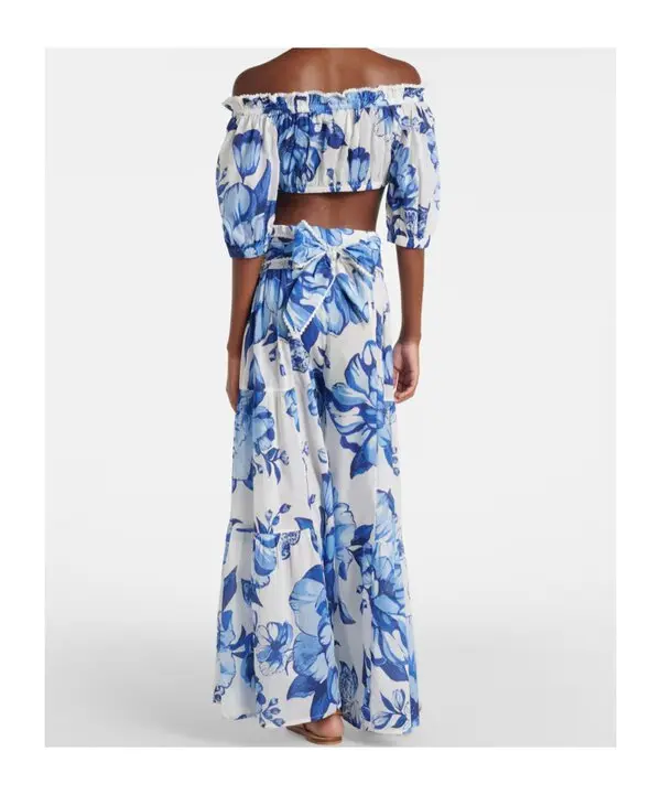 Farm Rio Printed Wide-leg Pants