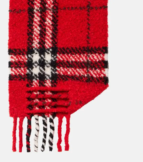 Burberry Check Alpaca And Wool Bouclé Scarf