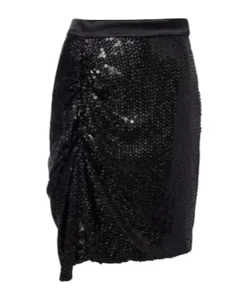 VIVIENNE WESTWOOD Panther Gathered Sequined Midi Skirt - Black