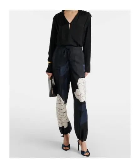 Victoria Beckham Floral Twill Cargo Pants