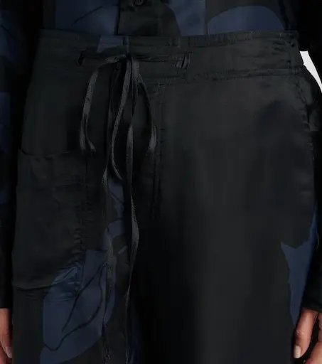 Victoria Beckham Floral Twill Cargo Pants