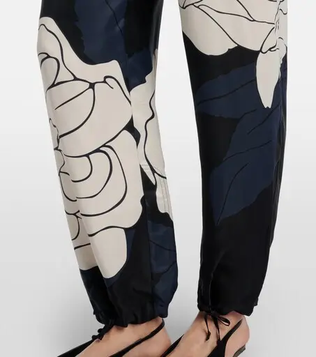 Victoria Beckham Floral Twill Cargo Pants