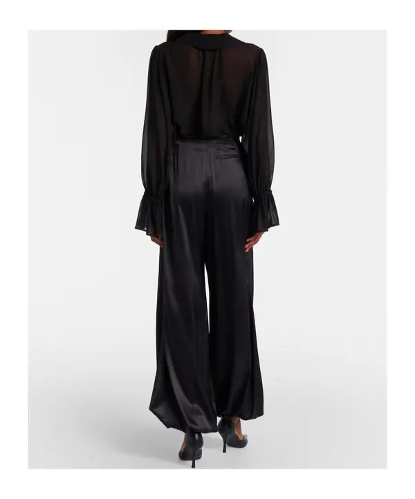 Nina Ricci Satin Wide-leg Pants