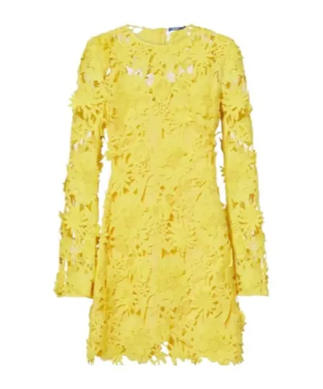 LEO Suzanne Lace Minidress - Yellow