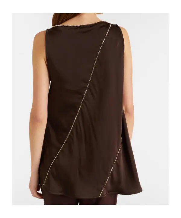 JIL SANDER Embellished Satin Top