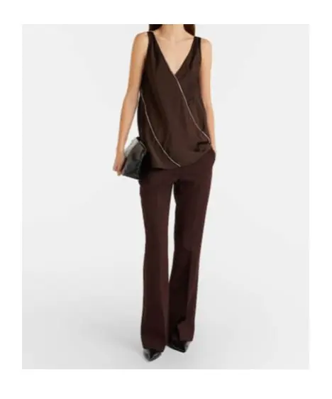 JIL SANDER Embellished Satin Top