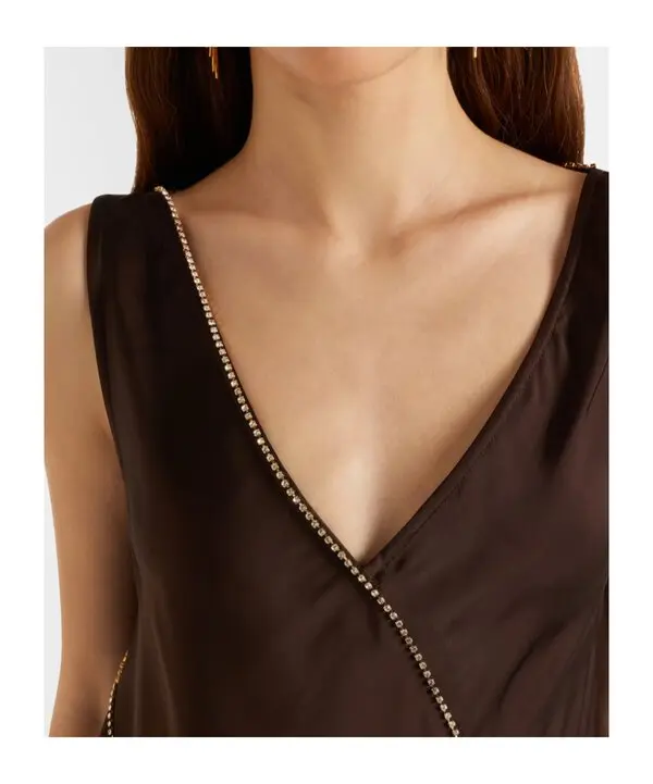 JIL SANDER Embellished Satin Top