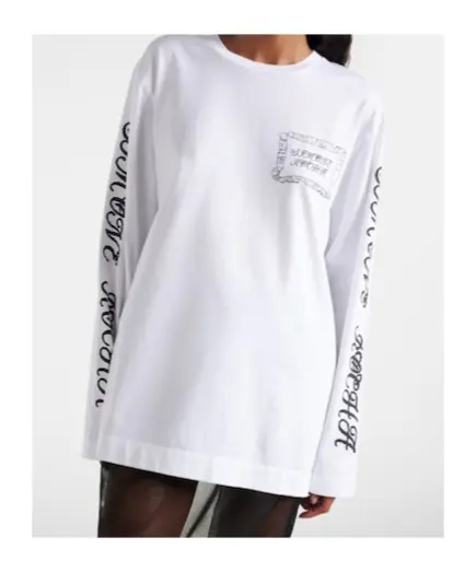 Simone Rocha Printed Cotton Jersey Top