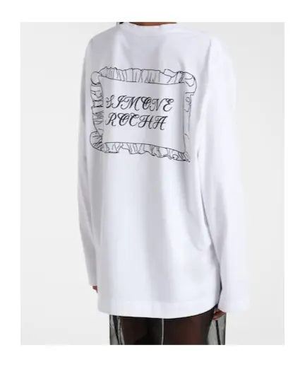 Simone Rocha Printed Cotton Jersey Top