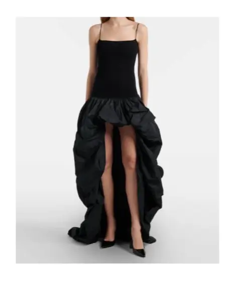 Stella McCartney Asymmetrical Crêpe And Jersey Gown