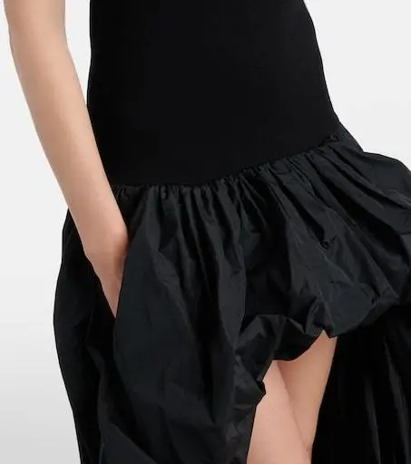 Stella McCartney Asymmetrical Crêpe And Jersey Gown