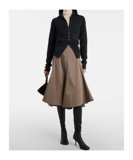 Proenza Schouler Janan Cotton-blend Sateen Midi Skirt