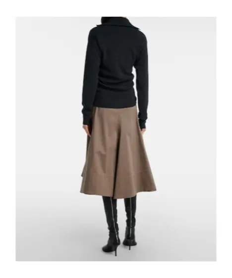 Proenza Schouler Janan Cotton-blend Sateen Midi Skirt
