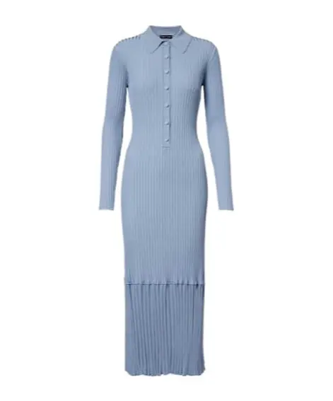 Proenza Schouler Luiza Ribbed-knit Sweater Dress - Blue