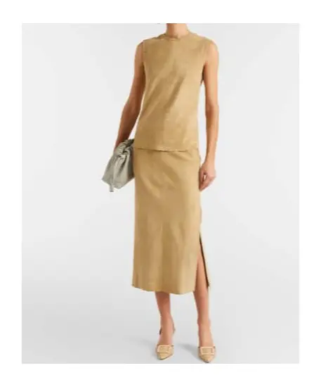 Stouls Taylor Suede Pencil Skirt
