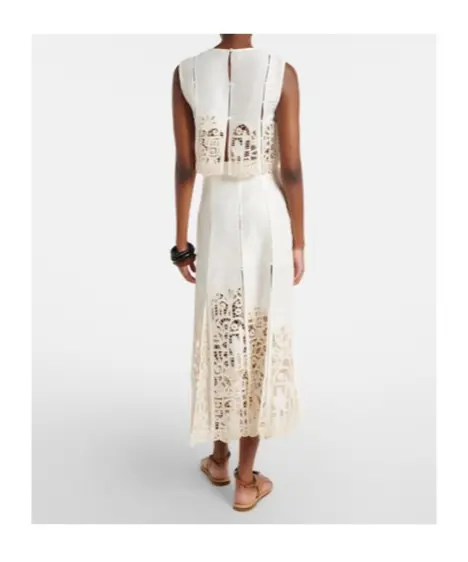 ALEMAIS Rosemary Linen-blend Midi Skirt