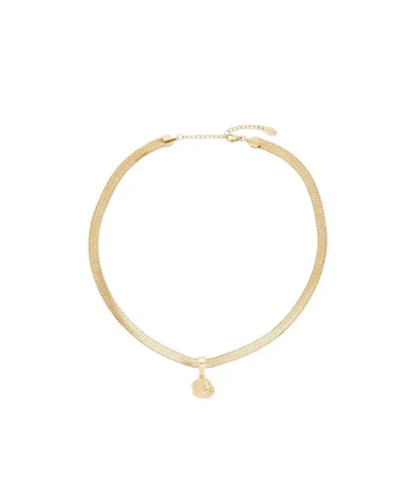 Magda Butrym Gold-plated Chain Necklace With Rose Pendant - Yellow