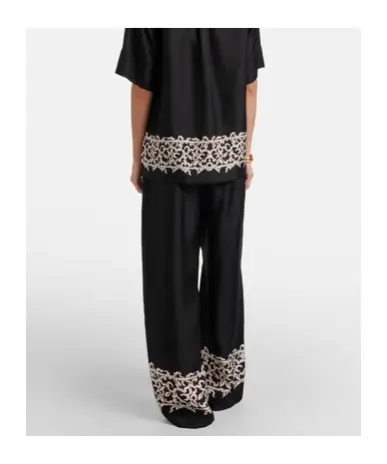 Rebecca Vallance Silk Wide-leg Pants