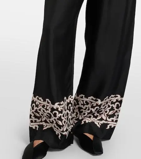 Rebecca Vallance Silk Wide-leg Pants