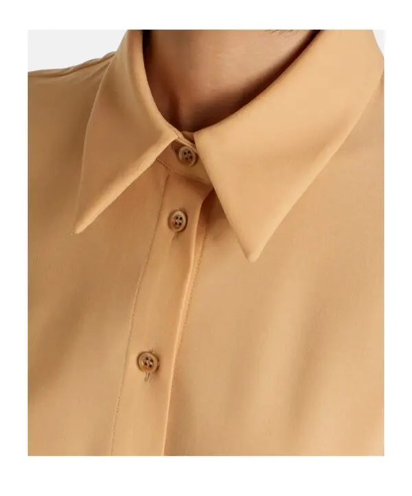 MUGLER Pleated Button-down Shirt