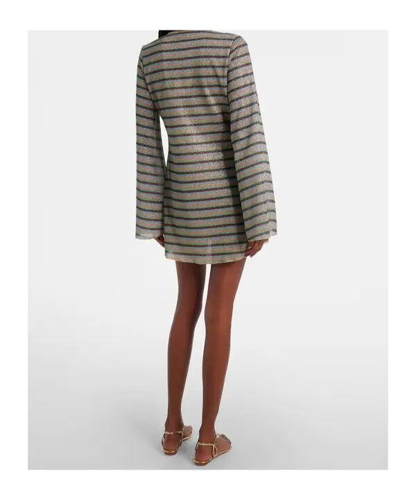 Oseree Lumière Striped Mini Dress