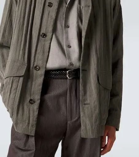 Giorgio Armani Braided Leather Belt