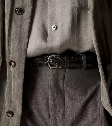 Giorgio Armani Braided Leather Belt
