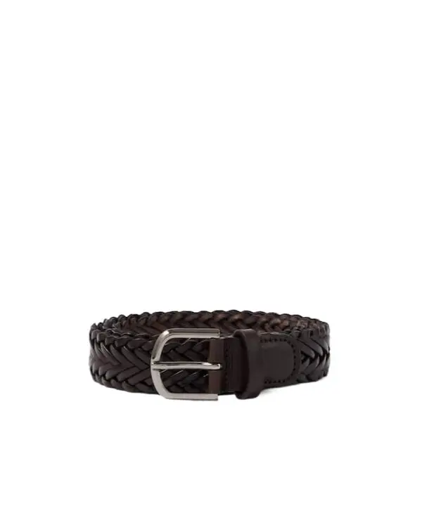 Giorgio Armani Braided Leather Belt
