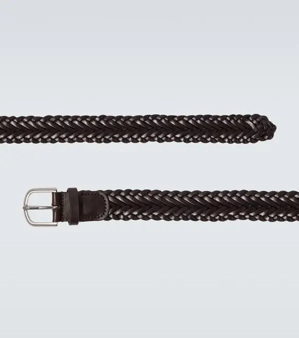 Giorgio Armani Braided Leather Belt