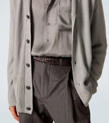 Giorgio Armani Braided Leather Belt