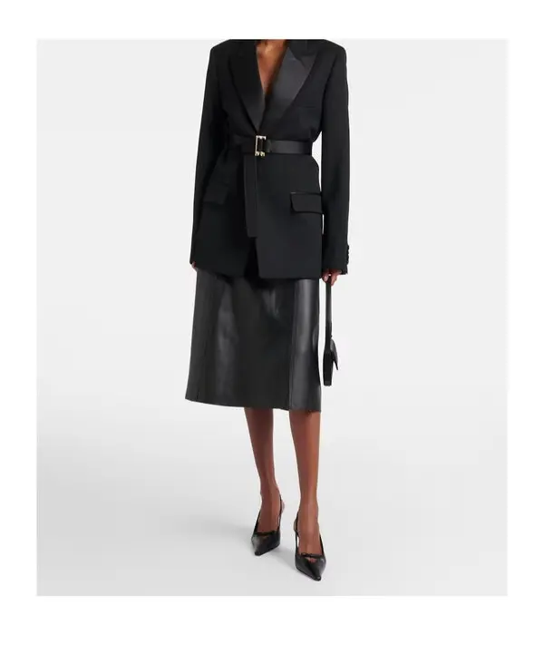 Victoria Beckham Leather Pencil Skirt