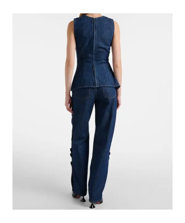 ROTATE BY BIRGER CHRISTENSEN High-waisted Snap-button Jeans