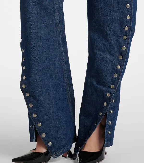 ROTATE BY BIRGER CHRISTENSEN High-waisted Snap-button Jeans