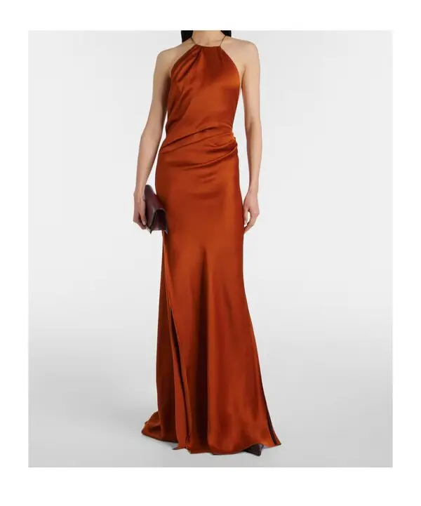 Victoria Beckham Draped Satin Gown