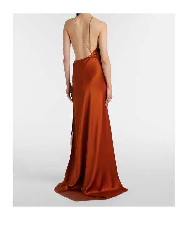 Victoria Beckham Draped Satin Gown