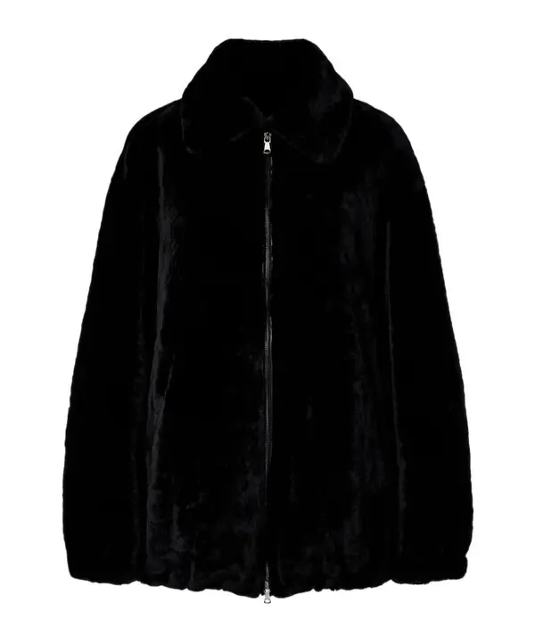 Nour Hammour Plush Shearling Jacket
