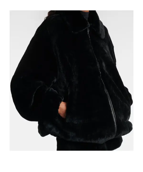 Nour Hammour Plush Shearling Jacket