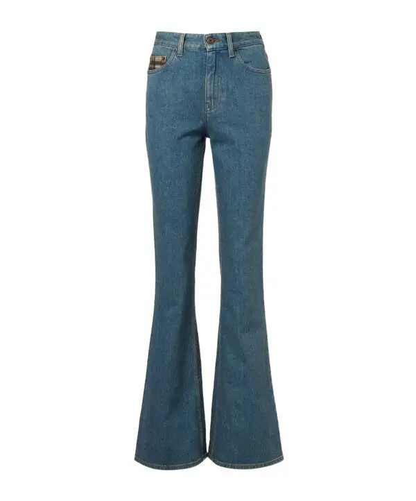 Burberry Check Flared Jeans