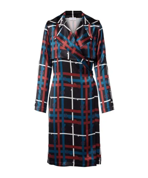 Burberry Belt Check Crêpe Wrap Dress - Multicoloured