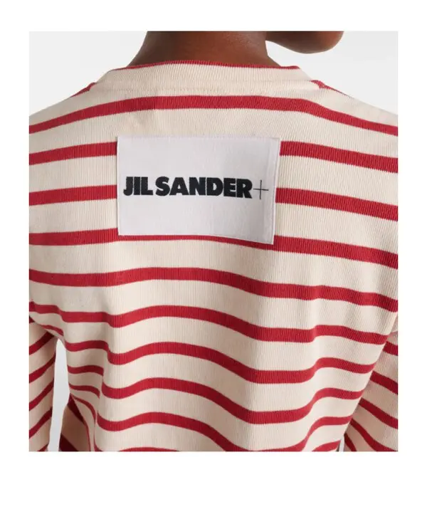 JIL SANDER Striped Cotton T-shirt