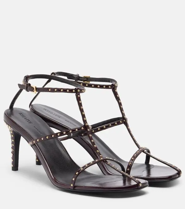 Khaite Cage Studded Leather Sandals