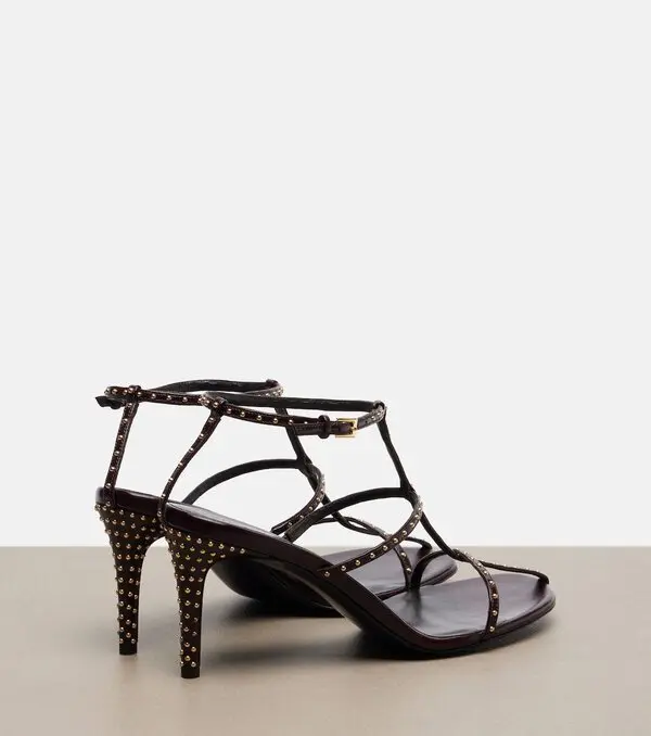 Khaite Cage Studded Leather Sandals