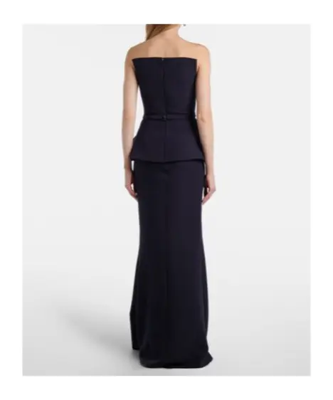SAFIYAA LONDON Carter Crepe Bustier Gown