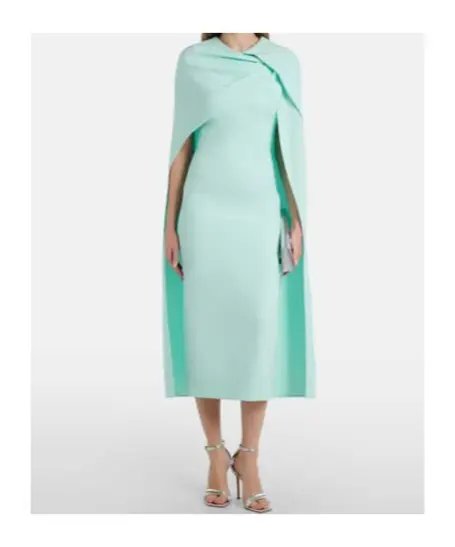 SAFIYAA LONDON Oria Cape Midi Dress