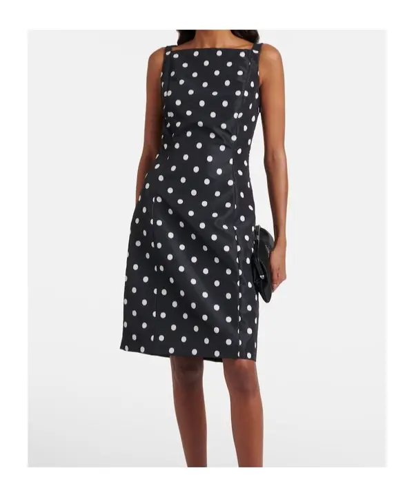 PATOU Polka-dot Faille Minidress