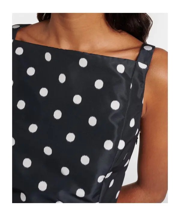 PATOU Polka-dot Faille Minidress