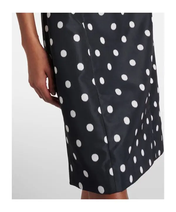 PATOU Polka-dot Faille Minidress