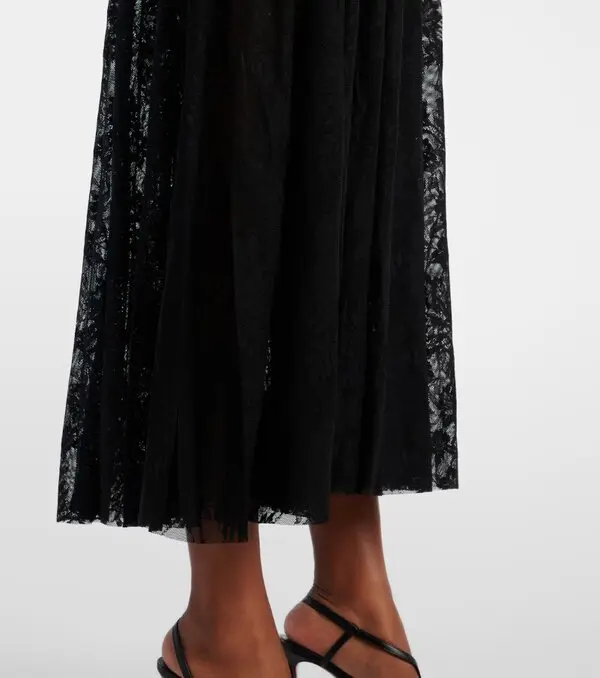 Norma Kamali Floral Lace Slip Dress